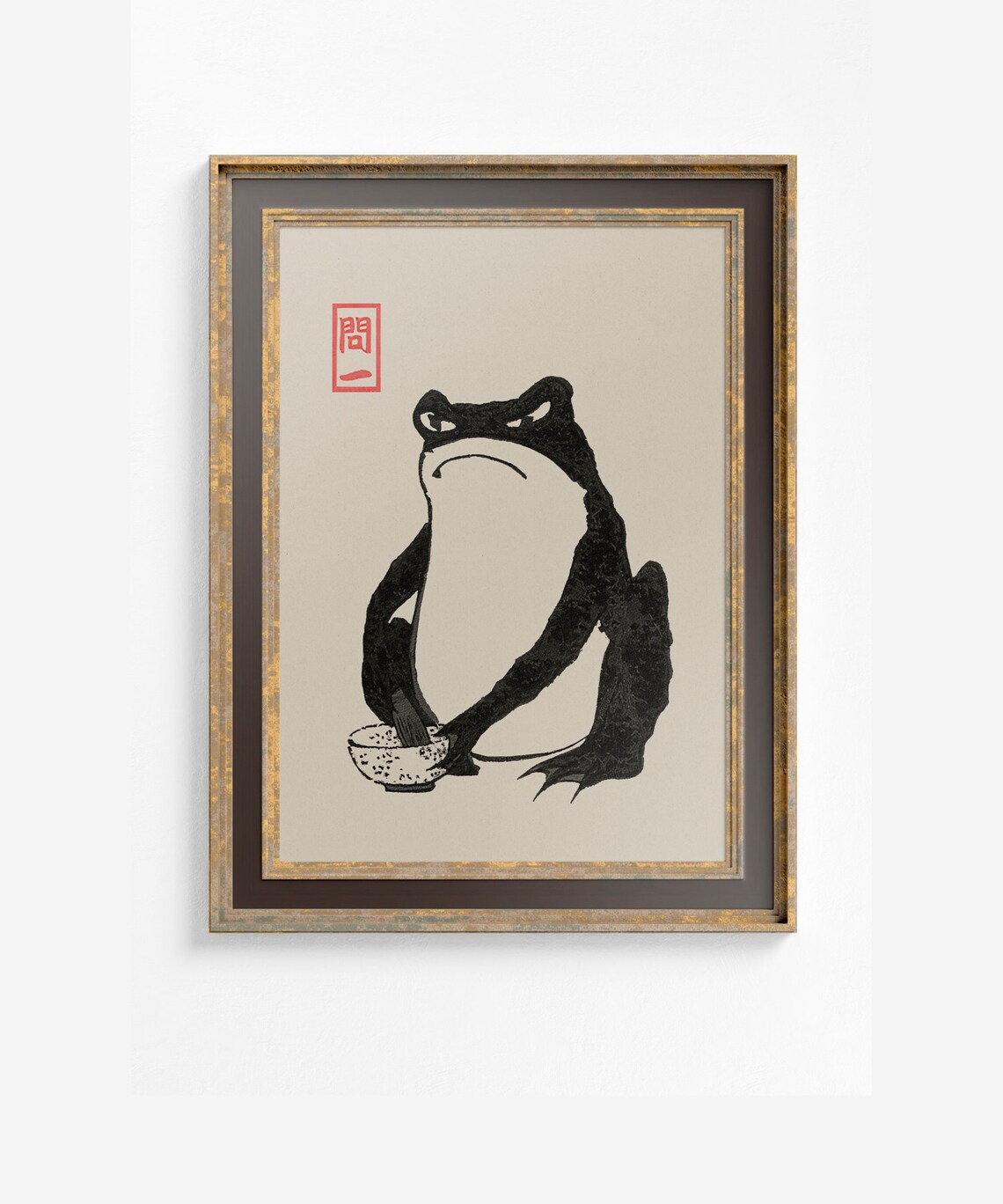 Japanese Frog Art Print - Matsumoto Hoji Illustration - Etsy