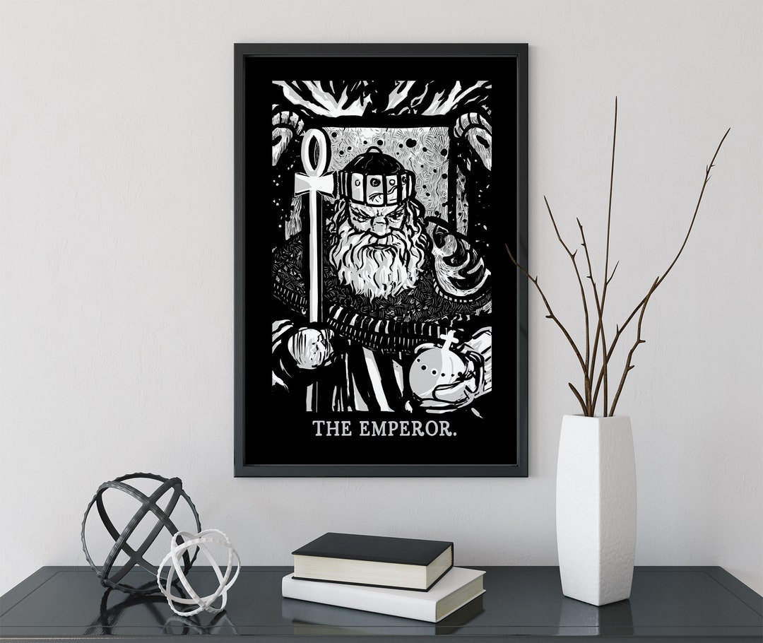 Gothic Tarot Card Print: the Emperor Illustration - Etsy