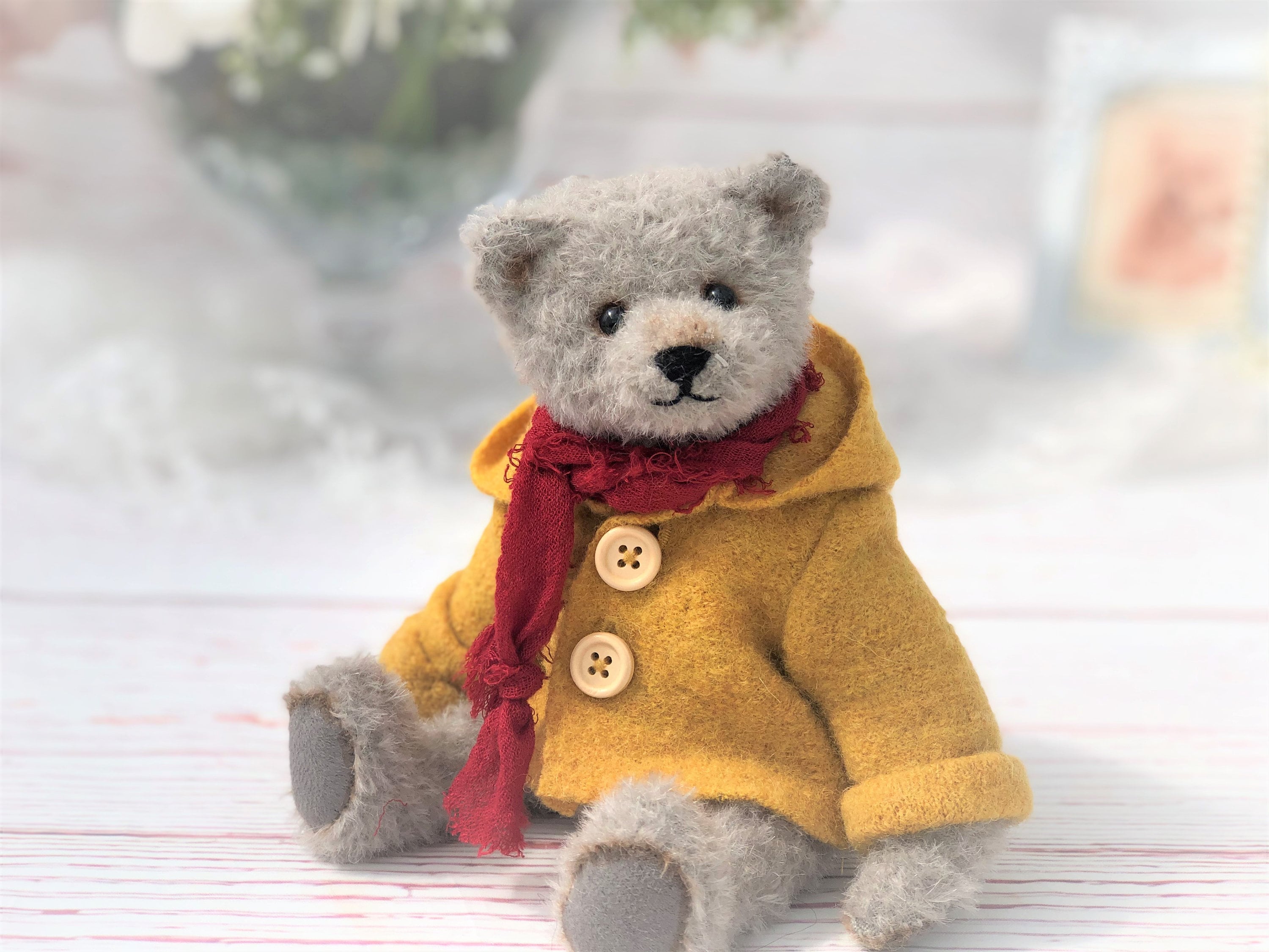 Small Traditional Teddy Bear - "oscar" - Mohair Jointed Artist Bear ...