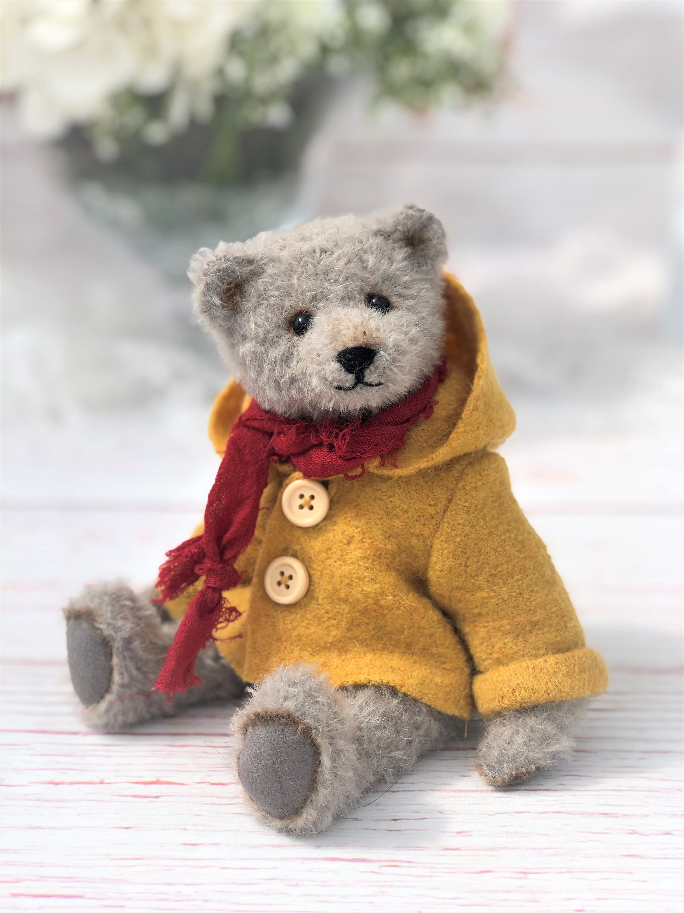 Small Traditional Teddy Bear - "oscar" - Mohair Jointed Artist Bear ...