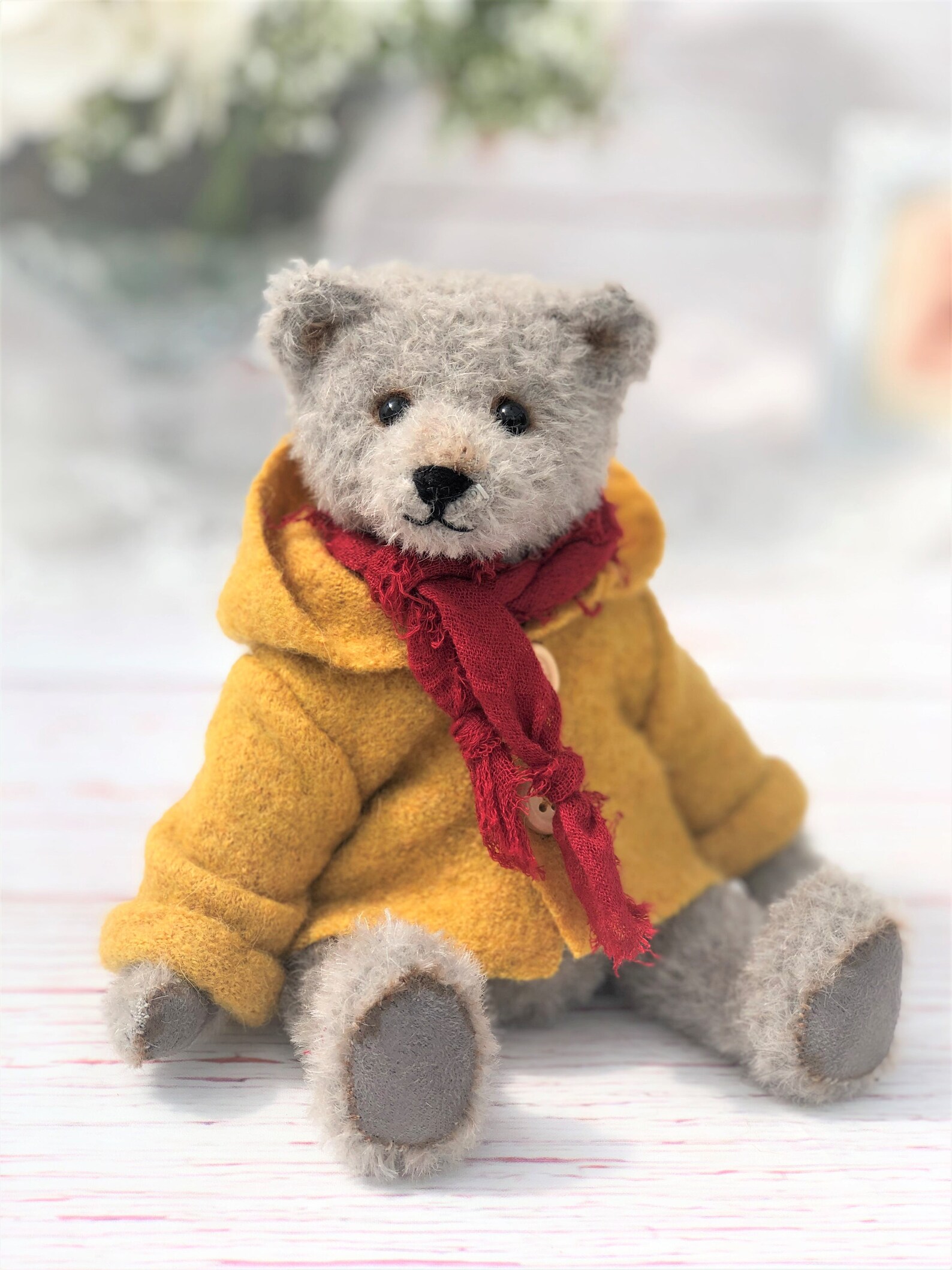 Small Traditional Teddy Bear - "oscar" - Mohair Jointed Artist Bear ...