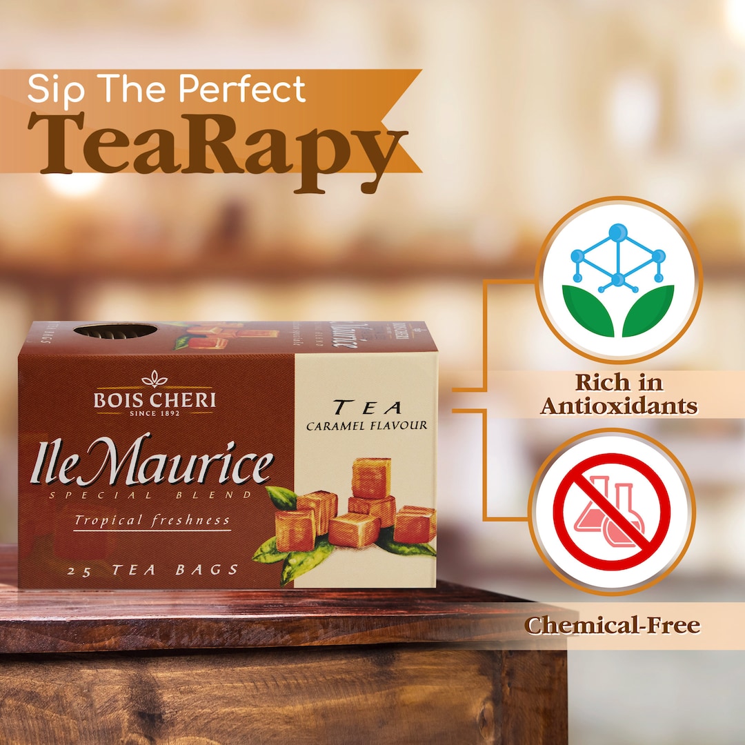 Premium Caramel Black Organic Tea Bags From Mauritius Unique Gifts for ...