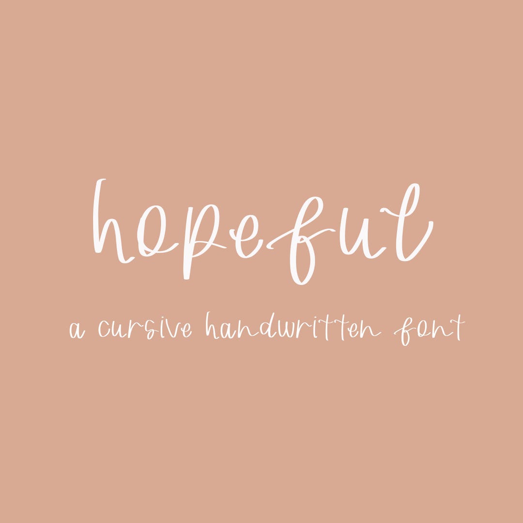 Hopeful Font; Procreate, Lettering Font, Goodnotes Font - Etsy