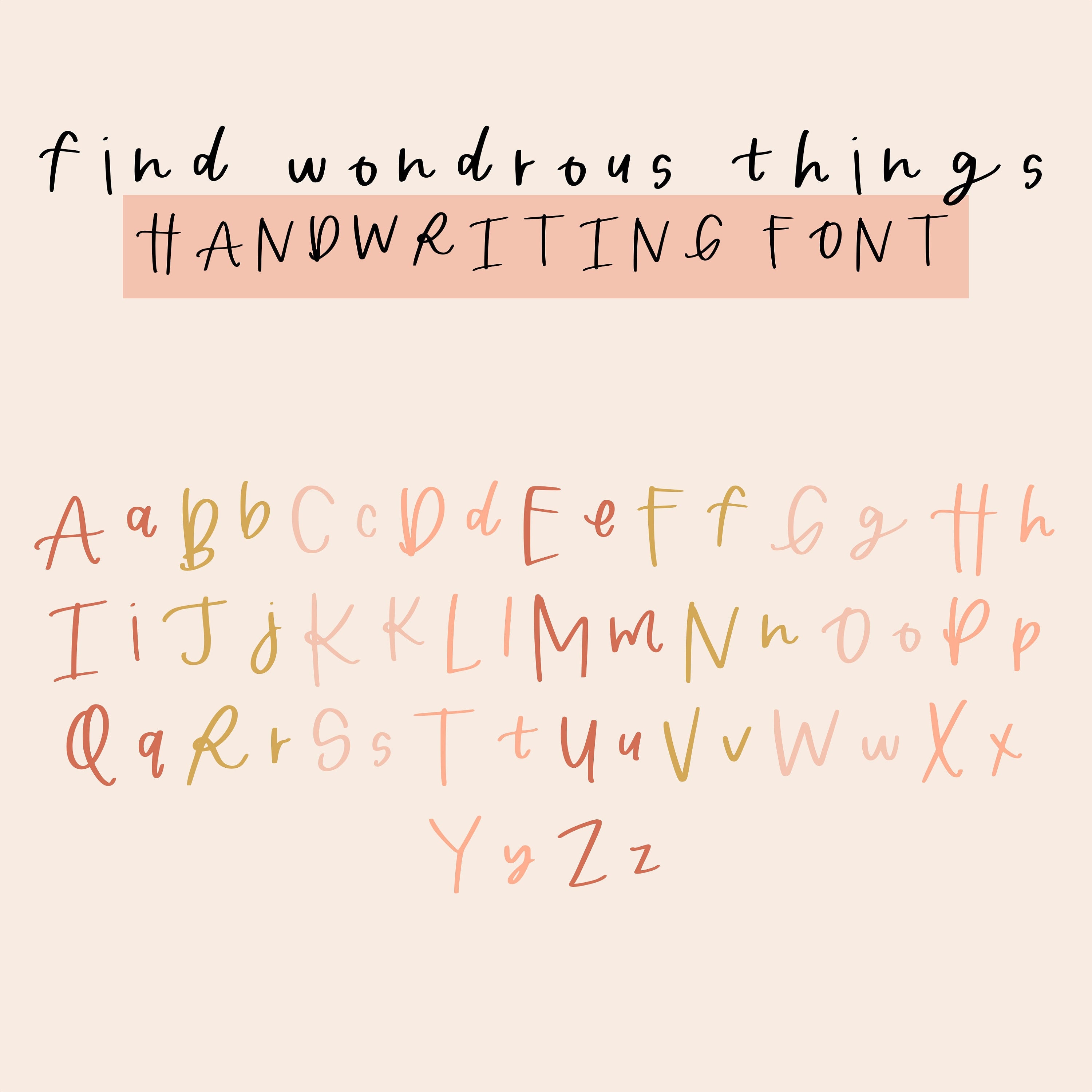 Handwriting Font Procreate Lettering Font | Etsy