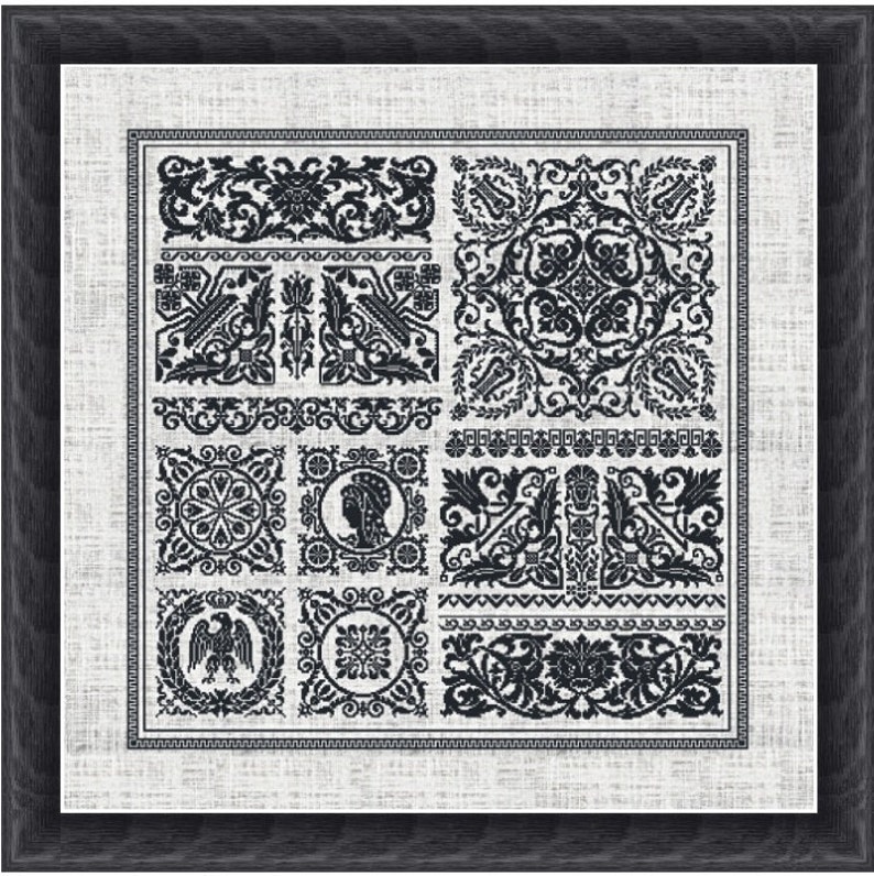 Gothic sampler digital pdf cross stitch design | Etsy