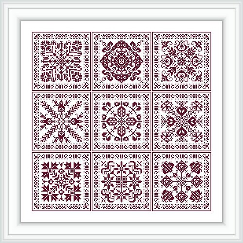 Sampler Cross Stitch Pattern Modern Cross Stitch Pattern | Etsy Canada