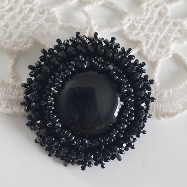 Beaded Brooch - Etsy