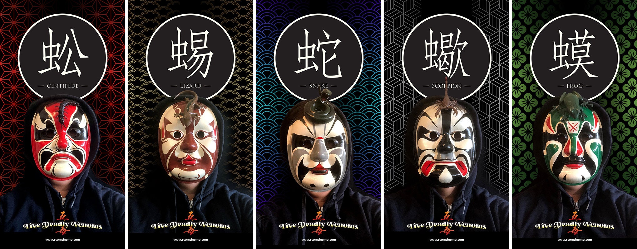 Five Deadly Venoms Masks