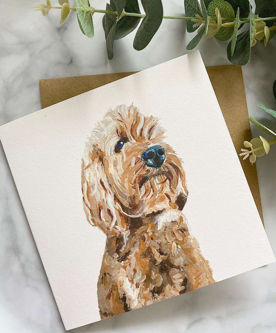 Cockapoo Greetings Card, Blank Card for Cockapoo Lover, Cockapoo Art ...