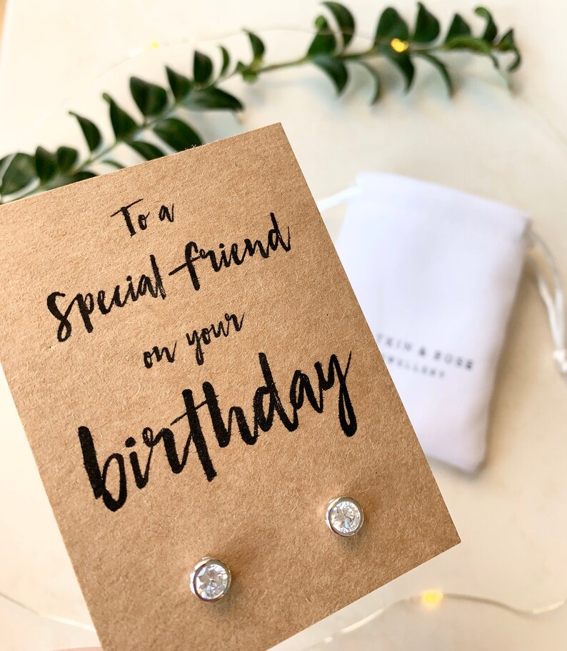 Birthday Earrings Happy Birthday Diamanté Stud Earrings - Etsy UK