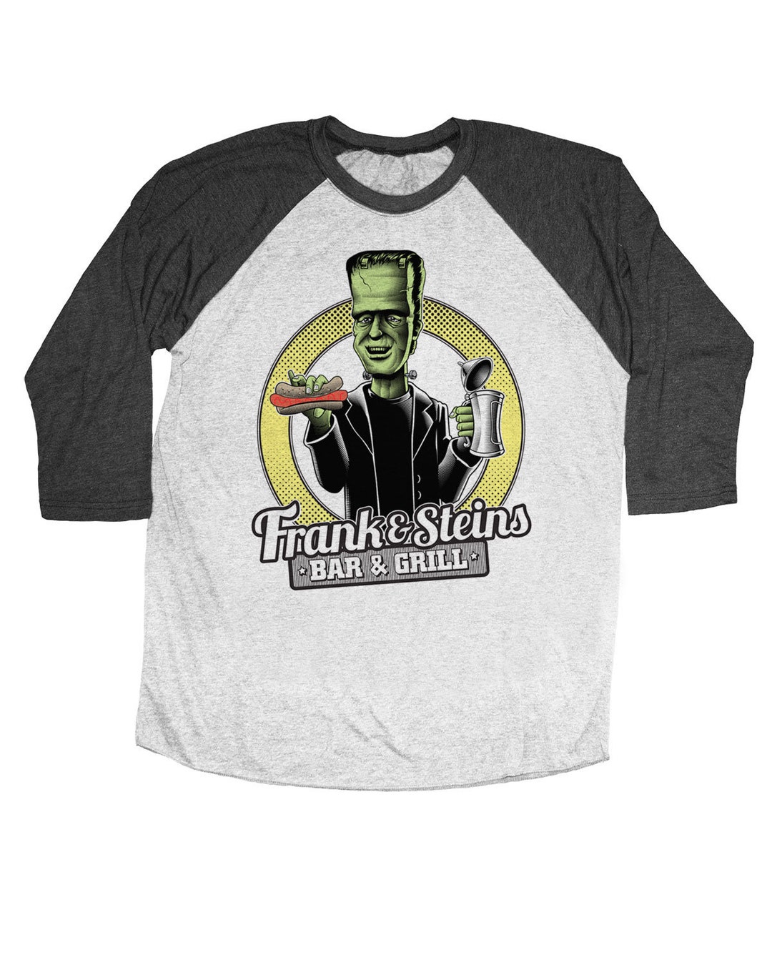 Frankenstein Beer Shirt Frank and Steins Bar and Grill on a Unisex ...