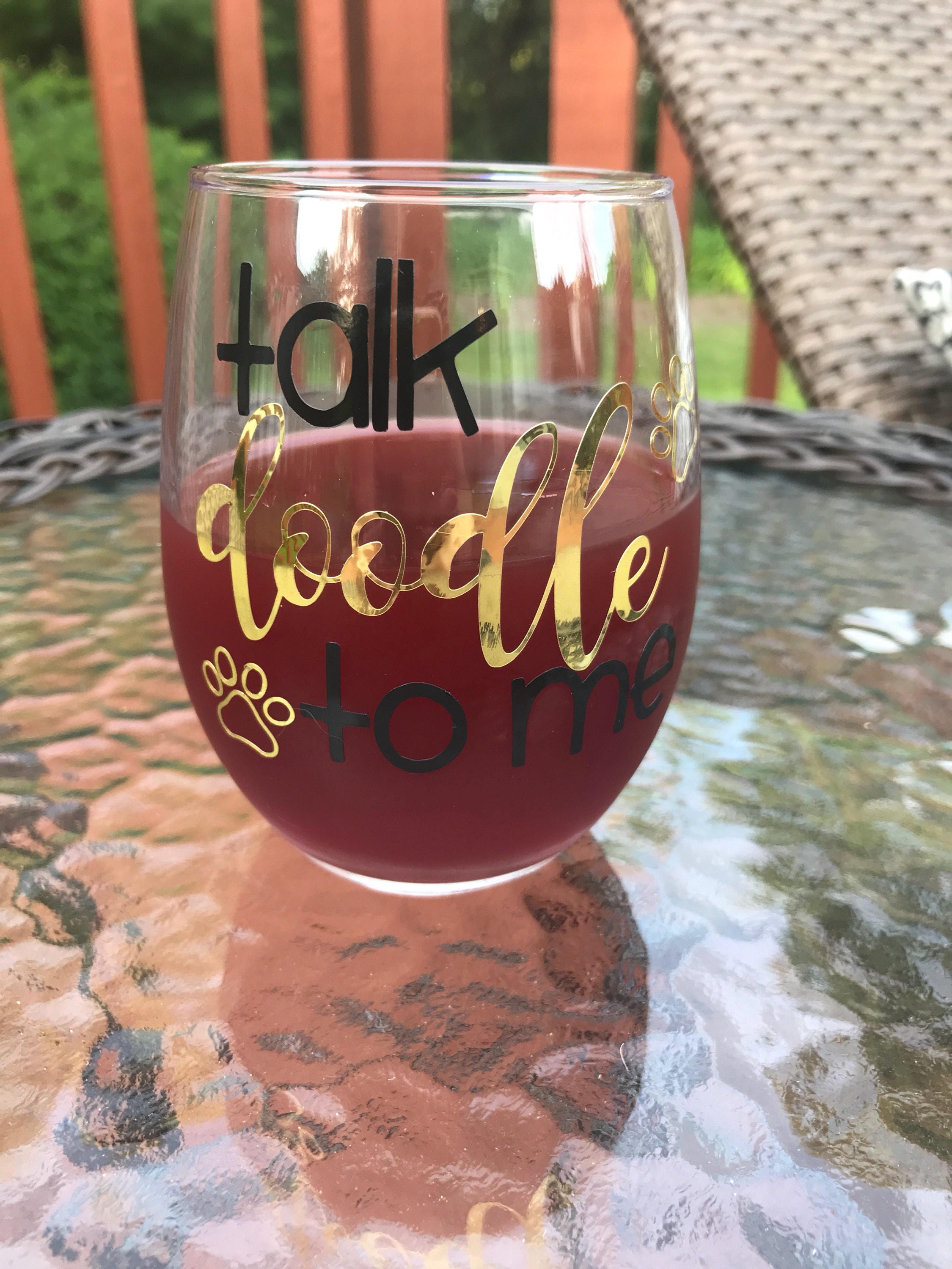 Goldendoodle/labradoodle/doodle Dog Wine Glass/mug: Talk Doodle to Me ...