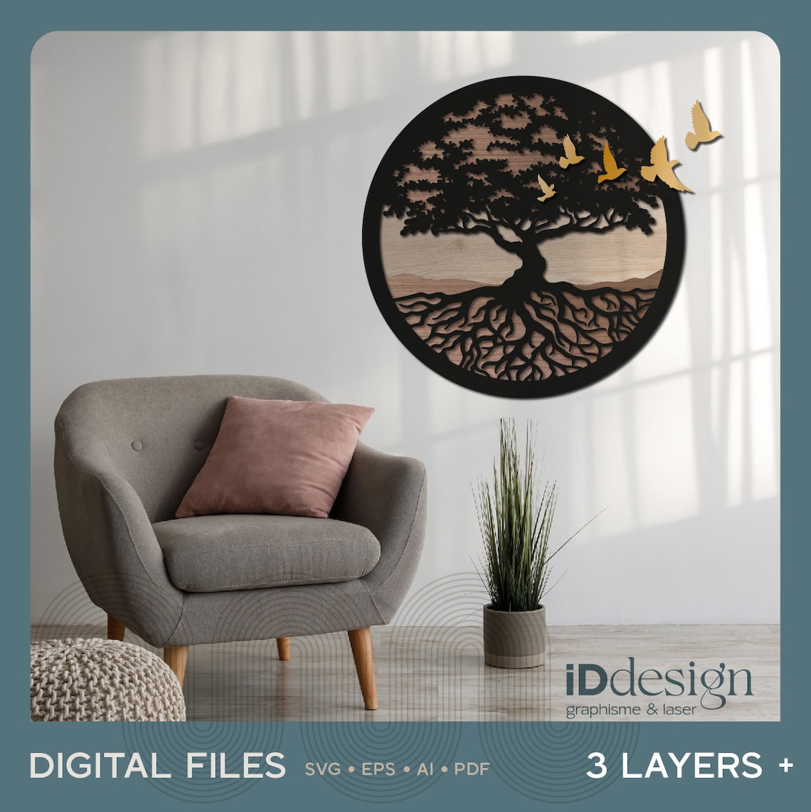 Tree of Life 3 Layers Svg/tree of Life Cut/plywood Cutting/paper ...
