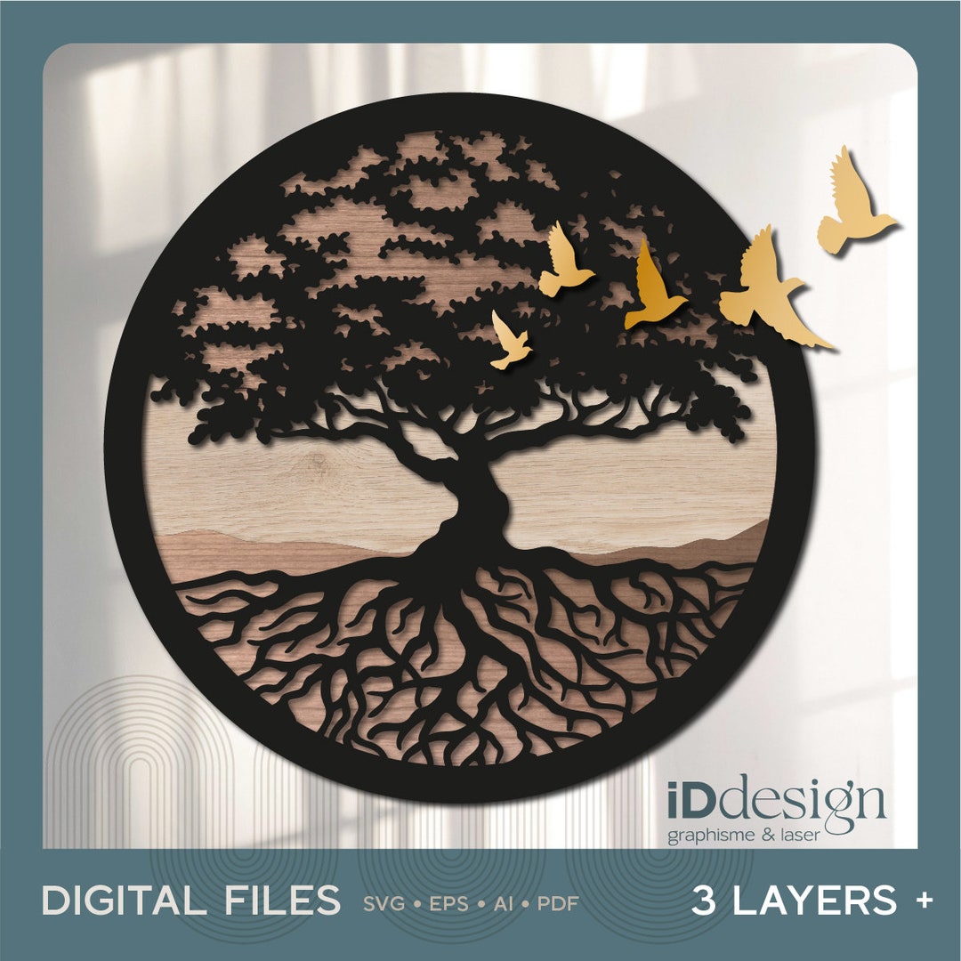 Tree of Life 3 Layers Svg/tree of Life Cut/plywood Cutting/paper ...