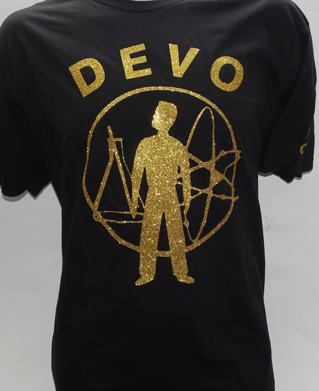 Devo, Gold Glitter T Shirt, Are We Not Men? A: We Are Devo!, Duty Now ...