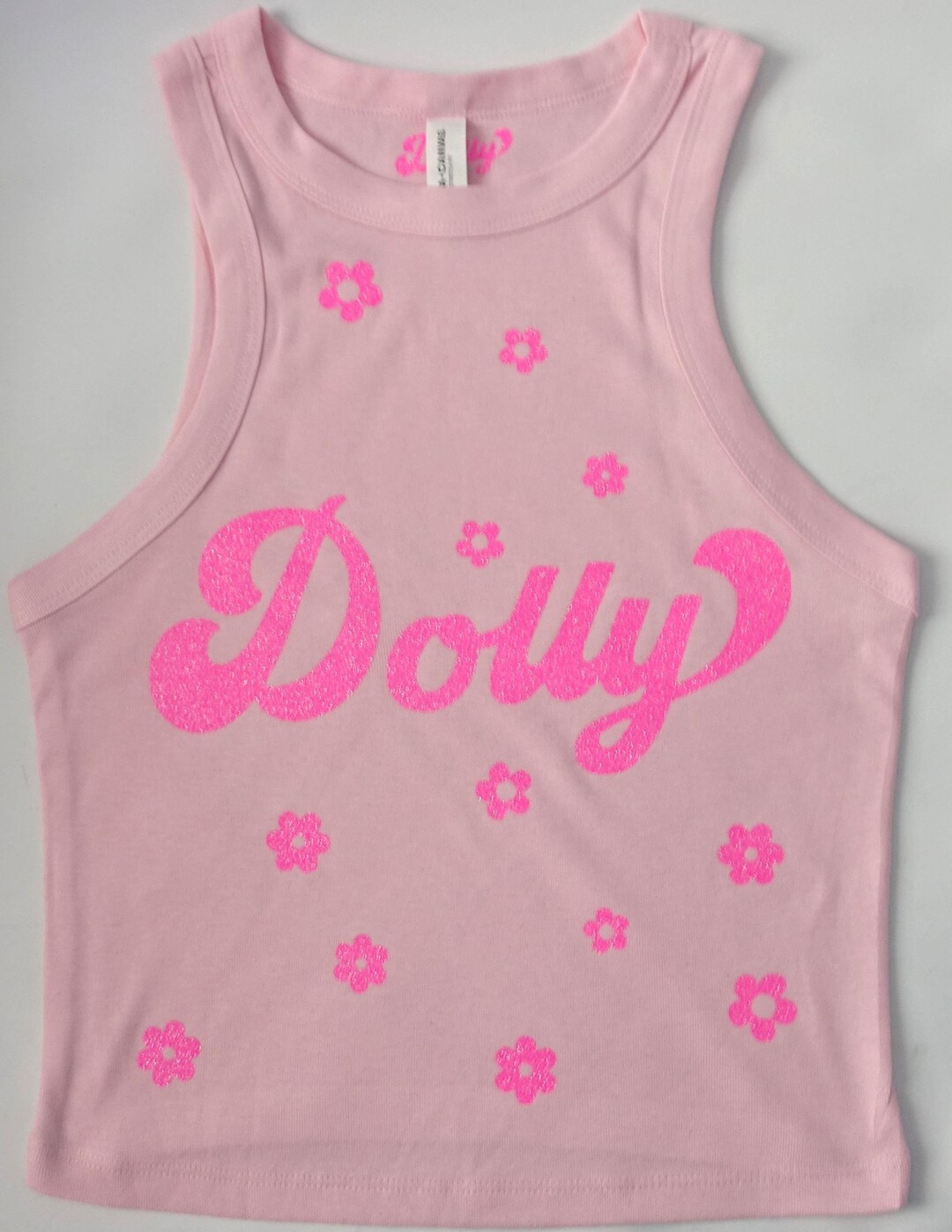 Dolly Parton, Dazzling Pink Glitter Tank Top, Crop Top, Dolly, Jolene ...