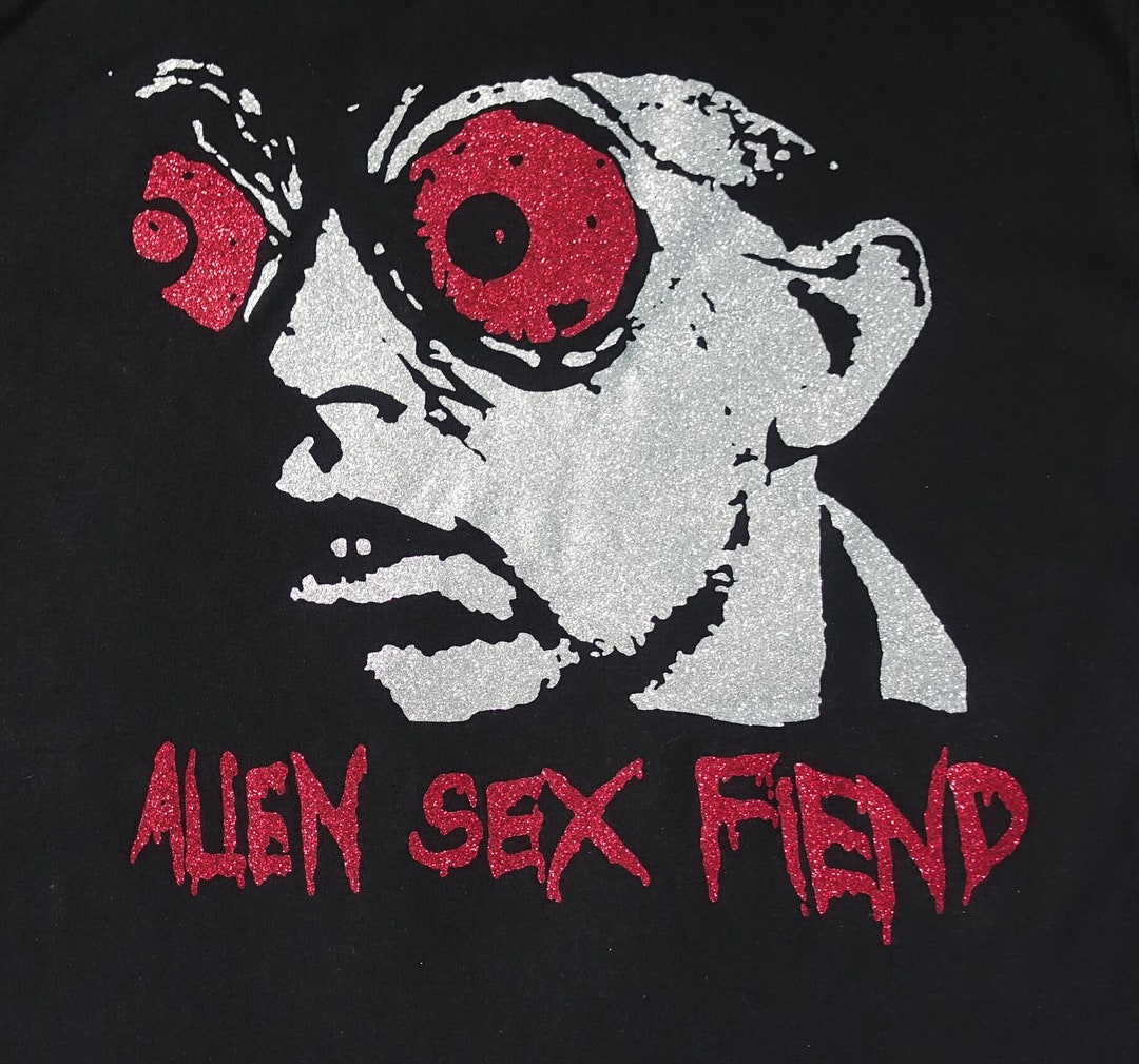Alien Sex Fiend Glitter T Shirt Goth Nik Fiend Acid Bath - Etsy
