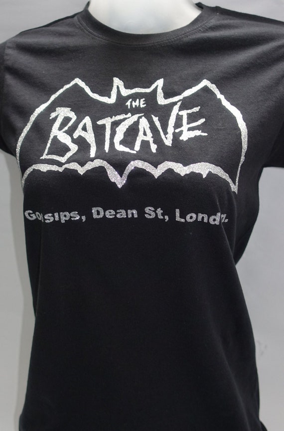 The Batcave Club Soho T Shirt With Dazzling Silver Glitter - Etsy