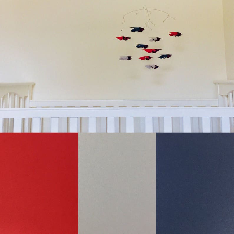 Twist 1 - Phish Inspired Pinwheel Baby Mobile / Navy, Gray & Red ...