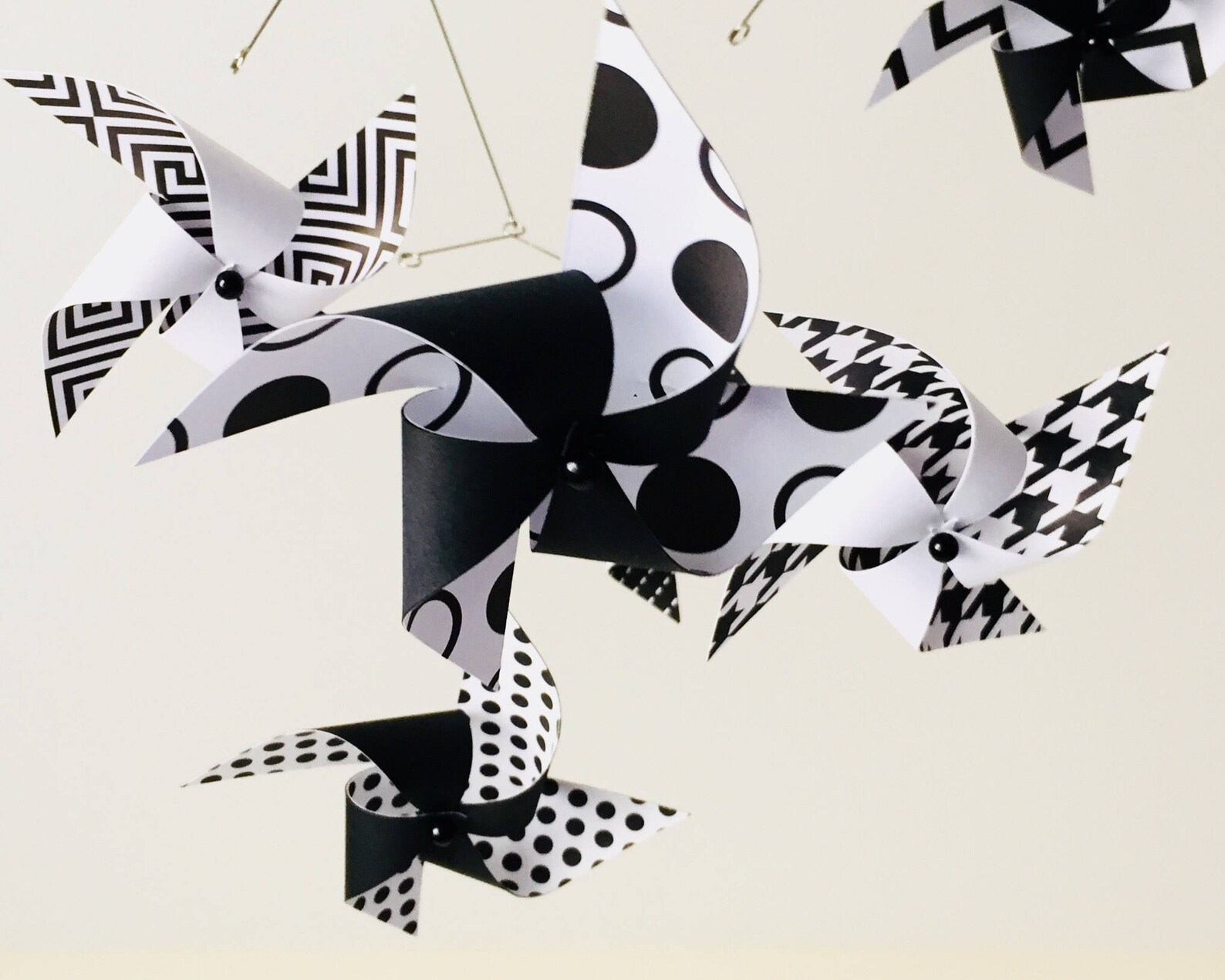 Black & White Baby Mobile / Crib Cot Mobile / High Contrast Sensory ...
