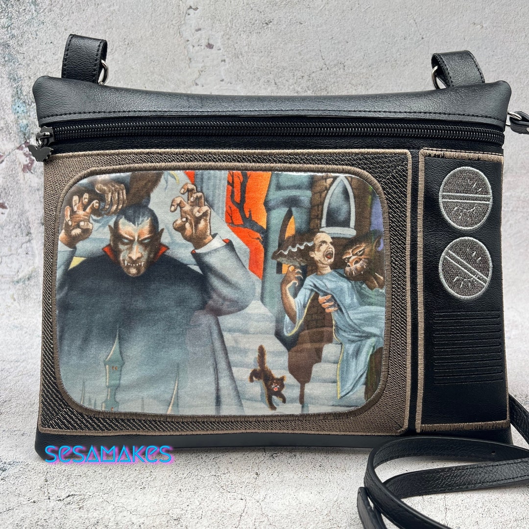 Vintage TV Horror Crossbody Purse - Etsy