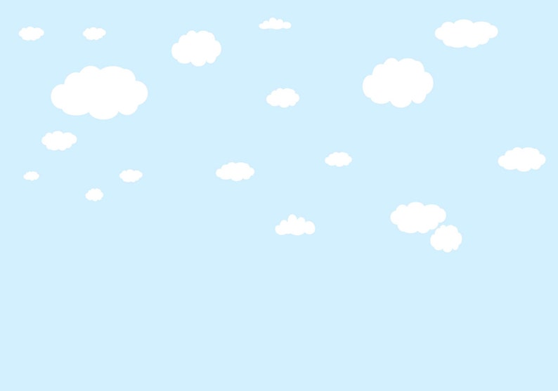 Clouds Set of Vinyl Wall Stickers - Etsy Australia