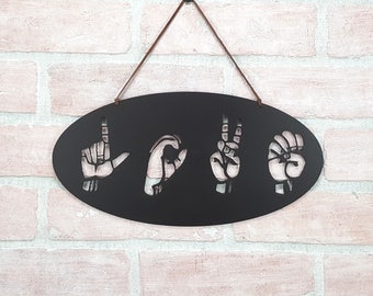 American Sign Language Gold Foil Art Print ASL Poster Chart | Etsy