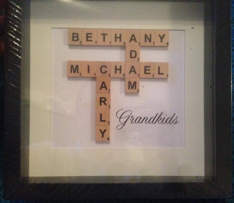 Beautiful Scrabble Word Art Photo Frame up to 4 Names - Etsy