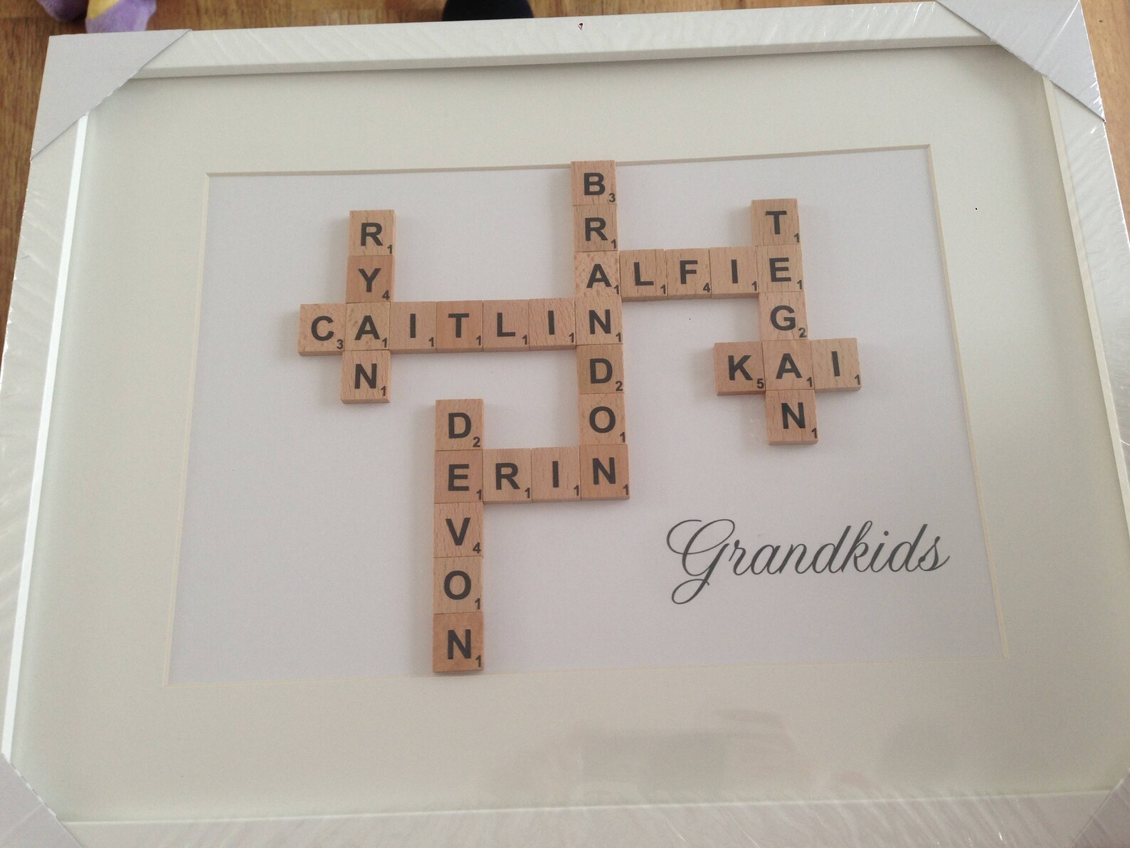 Beautiful Scrabble Word Art Photo Frame up to 20 Names - Etsy