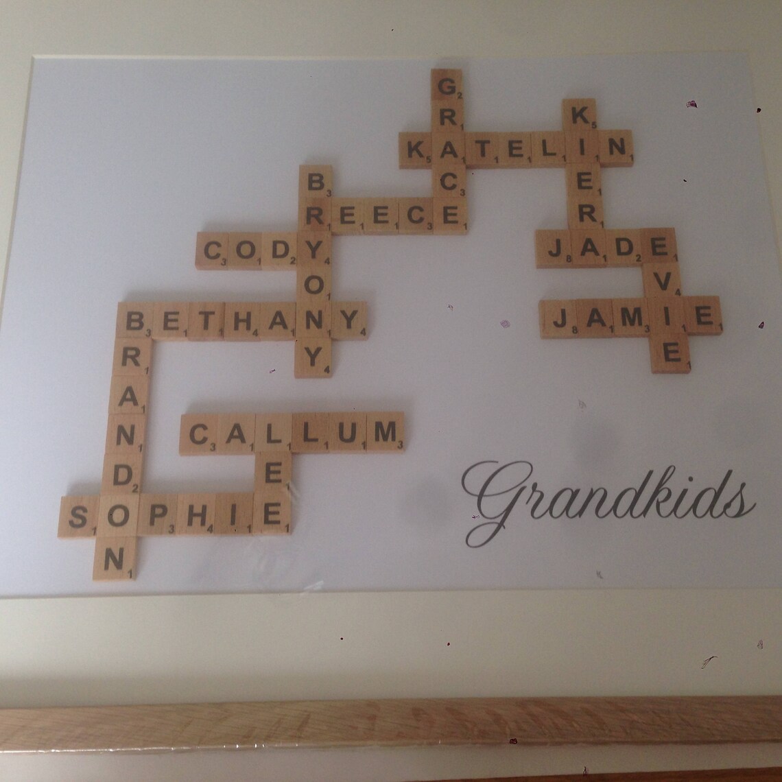 Beautiful Scrabble Word Art Photo Frame up to 20 Names - Etsy