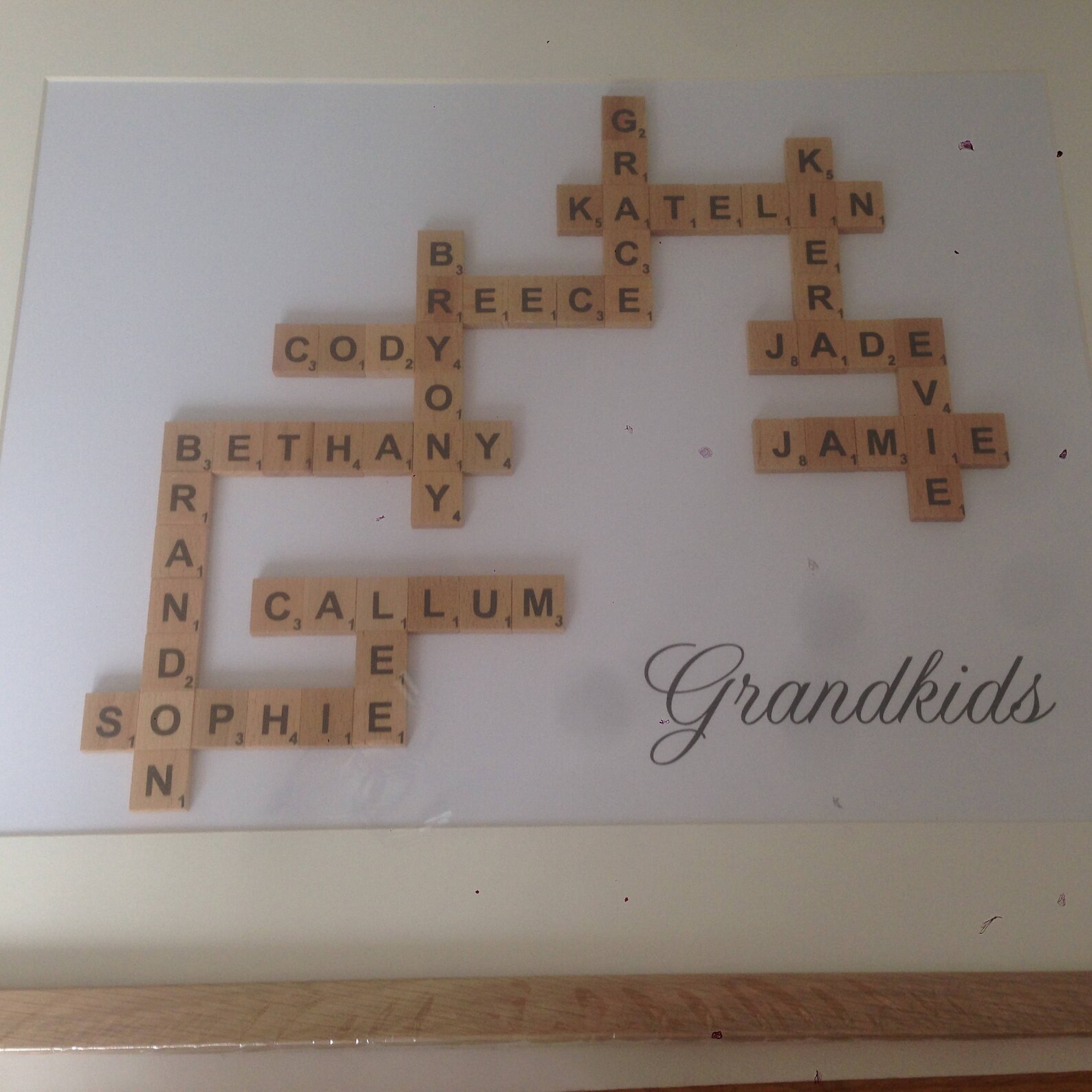 Beautiful Scrabble Word Art Photo Frame up to 20 Names - Etsy