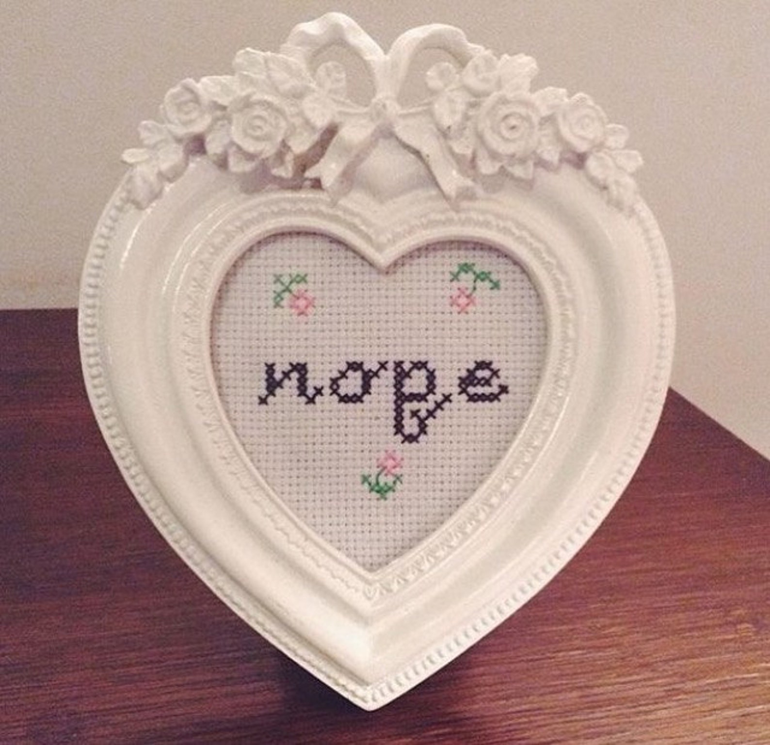 Decorative Mini nope Cross Stitch - Etsy