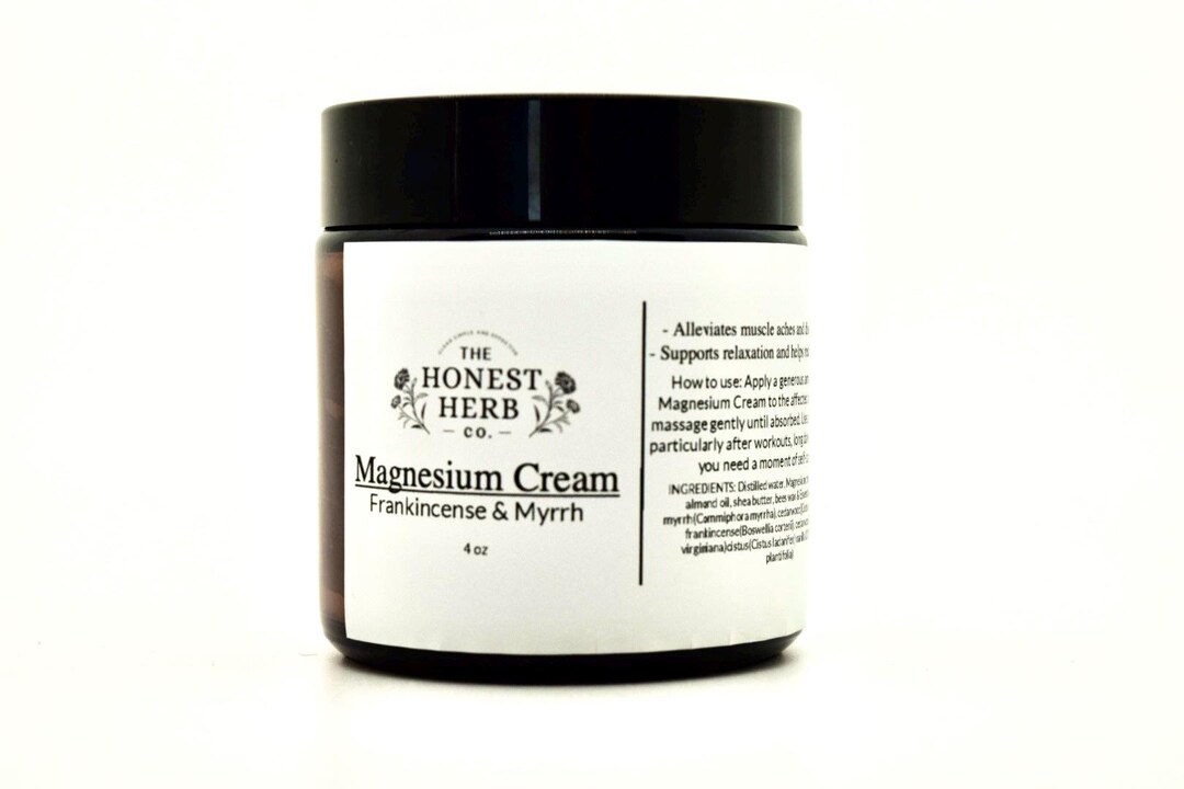 Magnesium Cream: Frankincense & Myrrh - Etsy