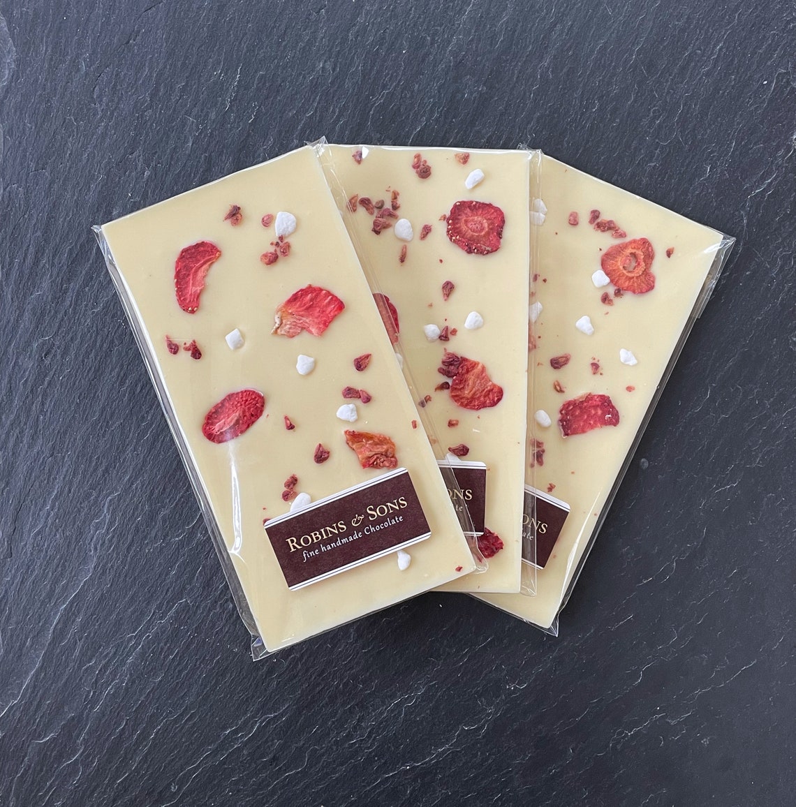 3 X VERY BERRY White Chocolate Bars With Strawberries | Etsy UK