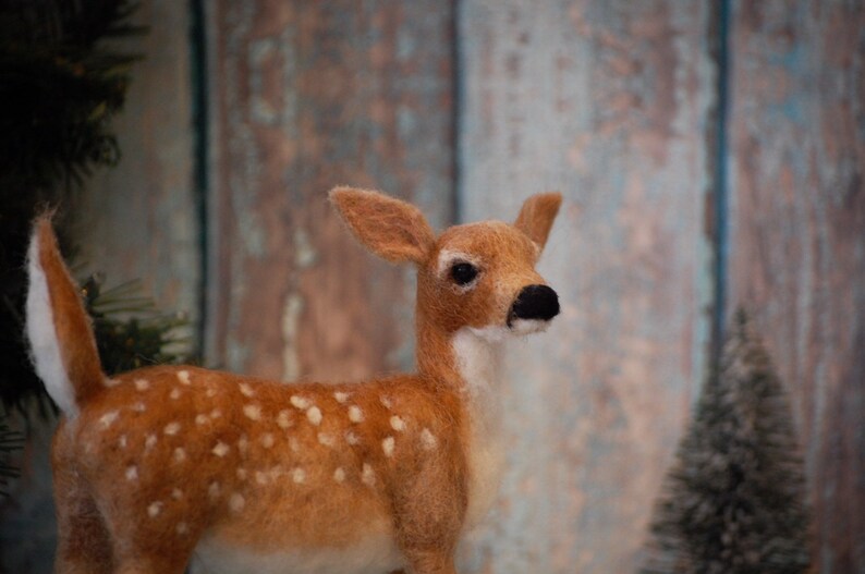 Needle Felted Fawn Deer Made to Order Wool Animal | Etsy