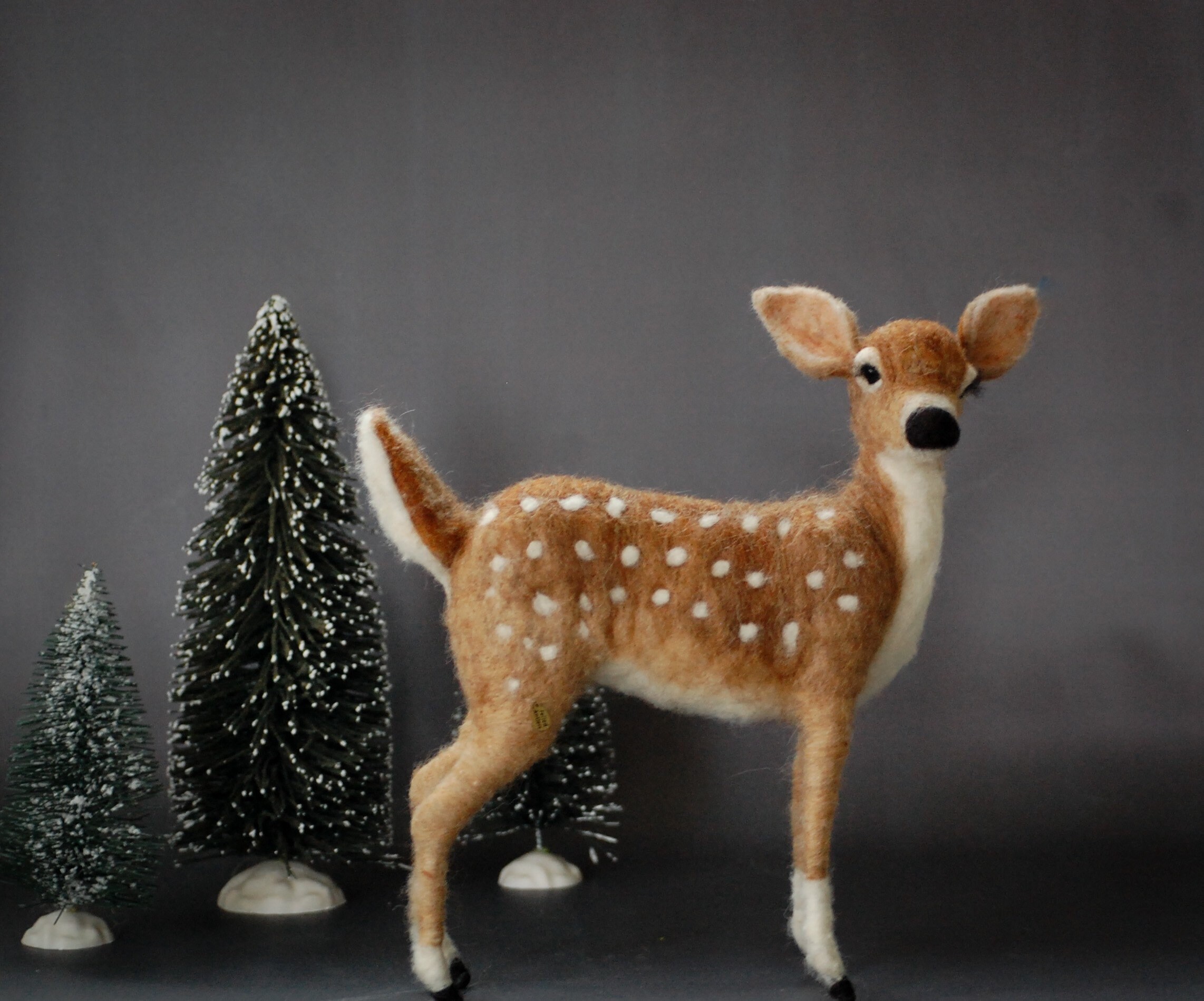 Needle Felted Fawn Deer Made to Order Wool Animal | Etsy