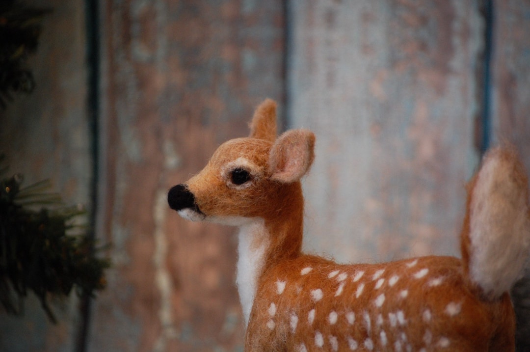 Needle Felted Fawn Deer Made to Order Wool Animal Sculpture - Etsy