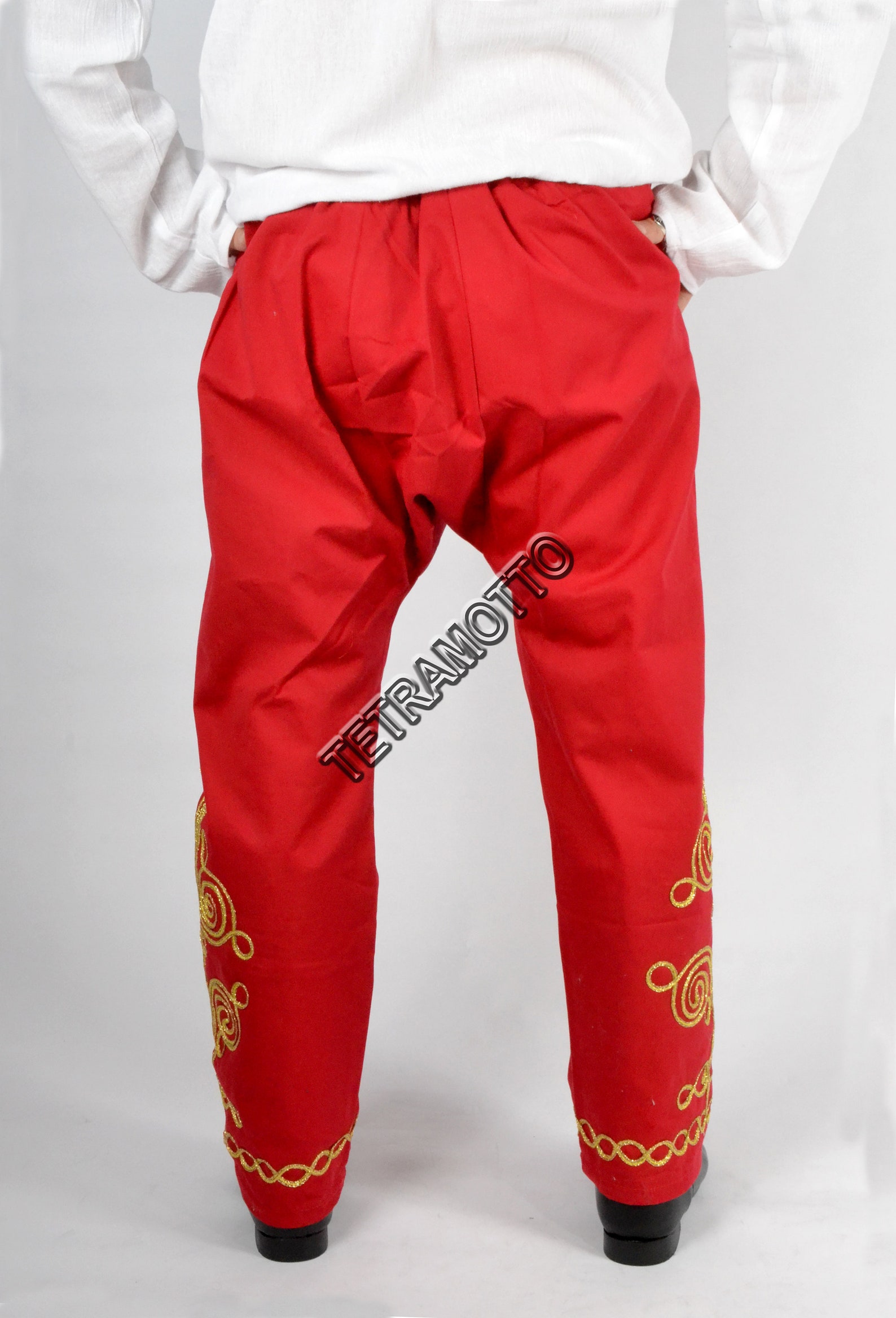 Red Turkish Shalwar Ethnic Dancer Trousers SS7460 | Etsy