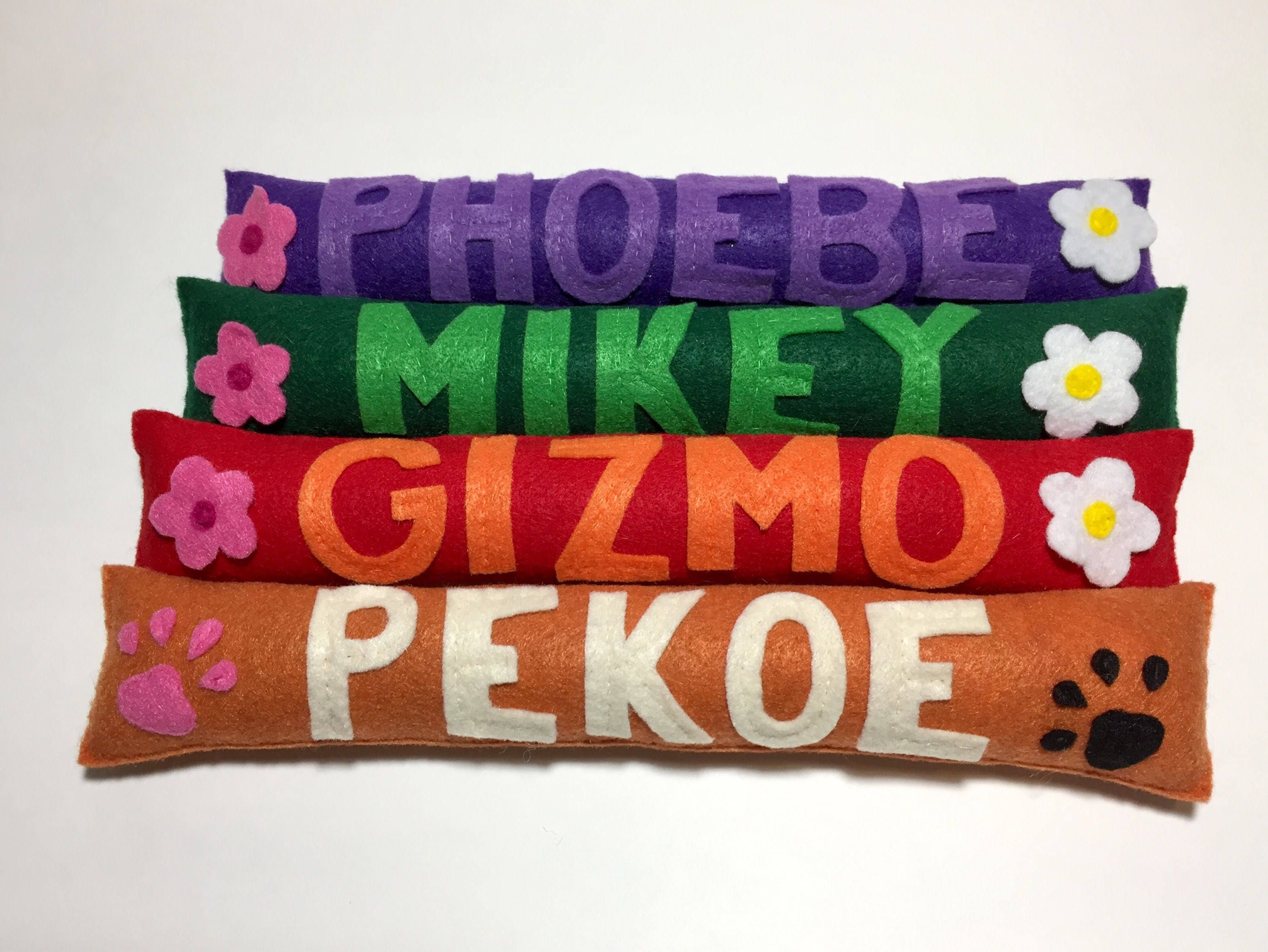 Customized Pet Cat Name Catnip Cat Kickstick Toy With Flowers - Etsy