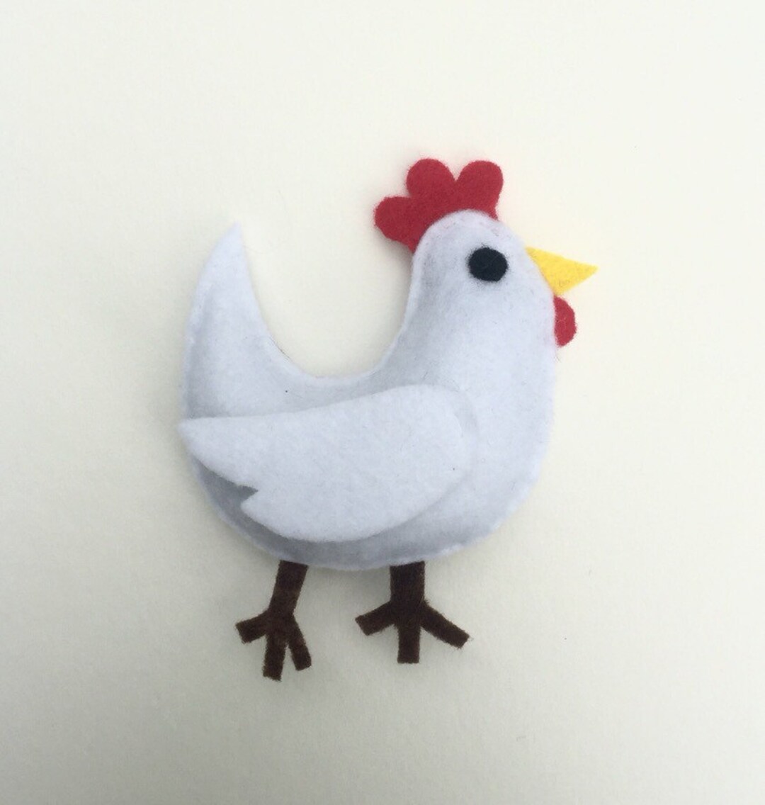 Handmade Felt Chicken Rooster Chick Catnip Cat Toy, White - Etsy
