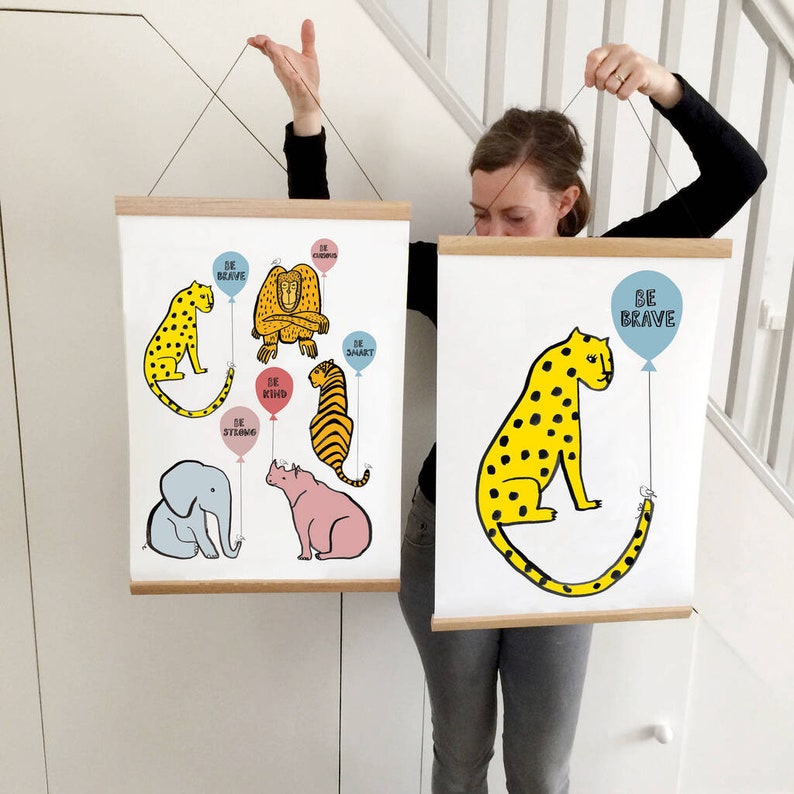 Be Kind - Be Brave - Be Curious - Be Strong - Be Smart - Animal Balloon ...