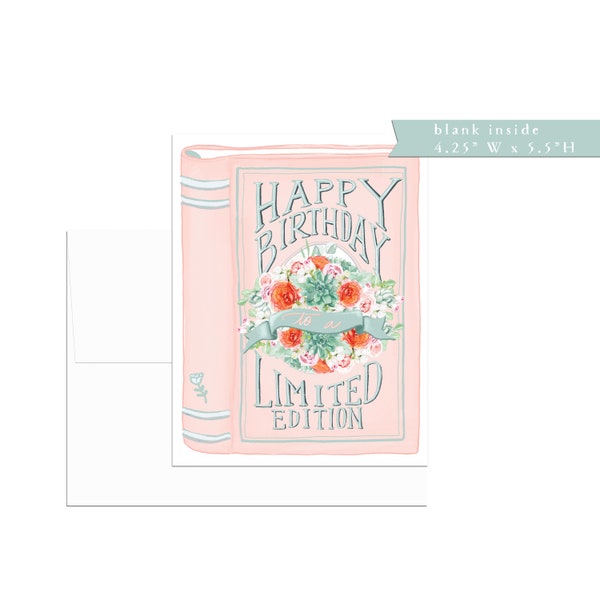 Book Cover Birthday Card - Etsy