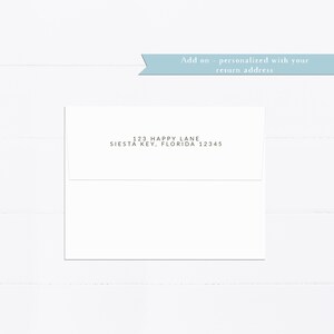 Add on | Printed Envelope | Flap | Return Address | Personalized ...