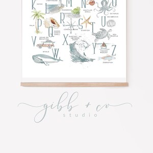 Alphabet, Beach, Coastal, Water, Watercolor, Illustrated Alphabet ...