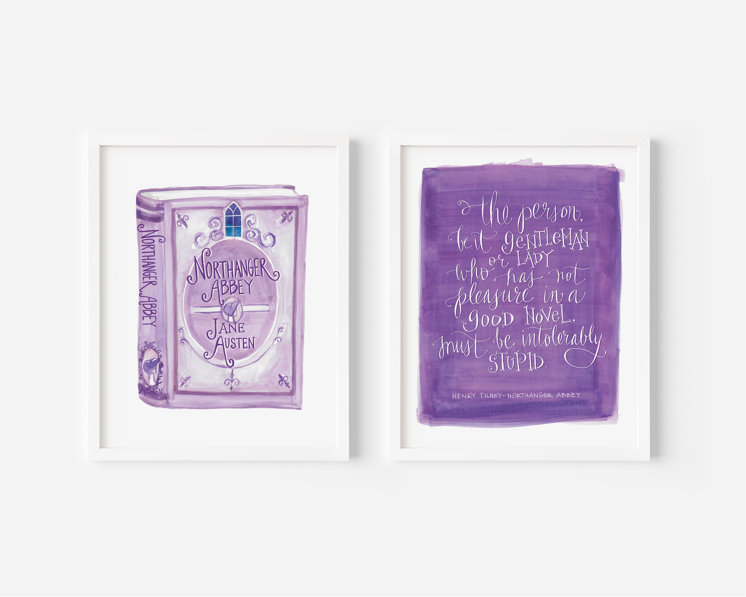 Jane Austen Fan Art Northanger Abbey Quote Vintage Book | Etsy