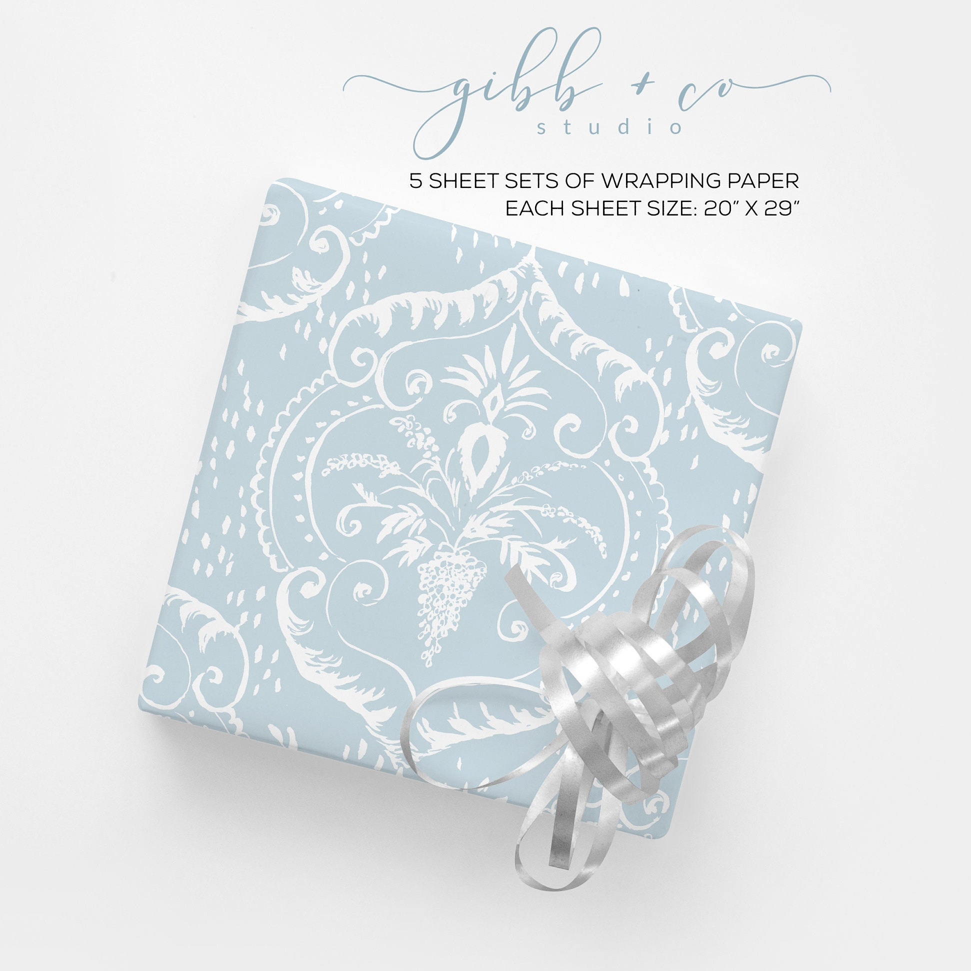 Damask Wrapping Paper Wedding Shower French Birthday - Etsy