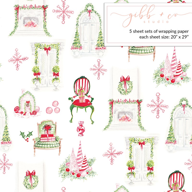 Fireplace Wrapping Paper - Etsy