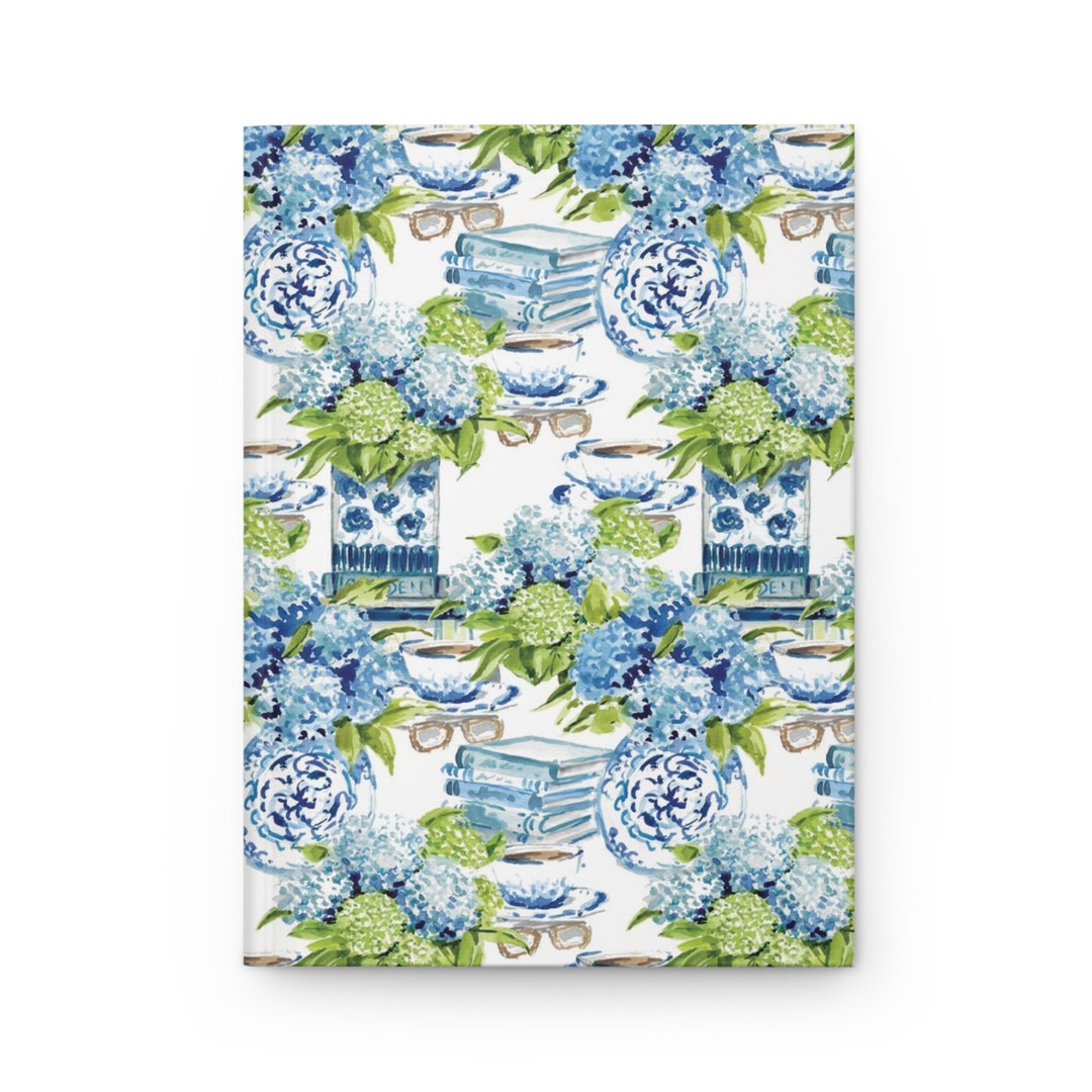Hydrangeas Hardcover Journal Matte, Floral Journal, Hydrangea Hardcover ...
