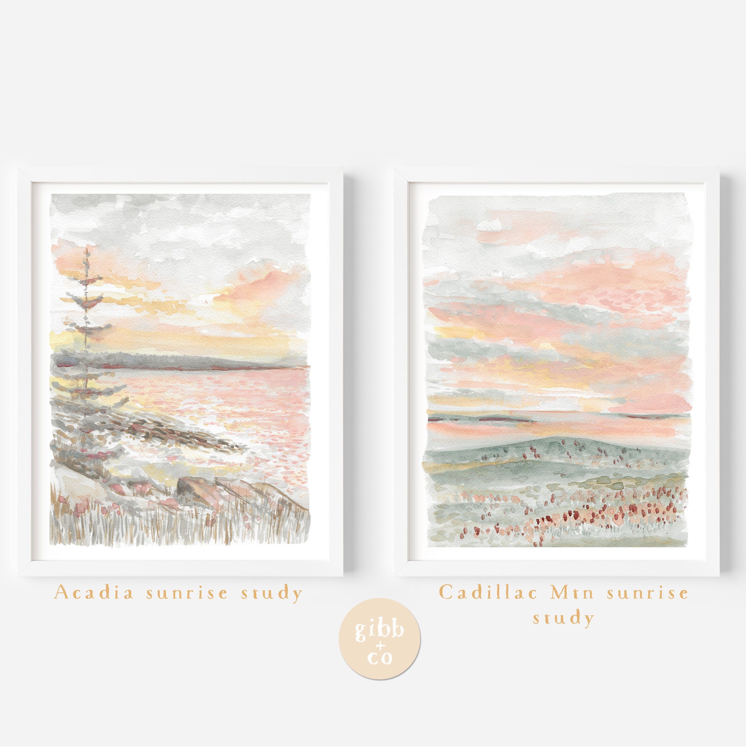Sunrise, Acadia National Park, Cadillac Mountain, Study, Art Print ...