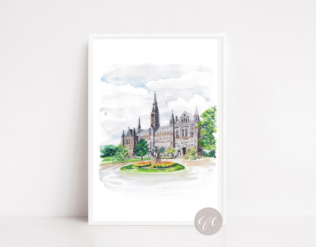 Georgetown, Healy Hall, Georgetown University, Washington DC Art ...